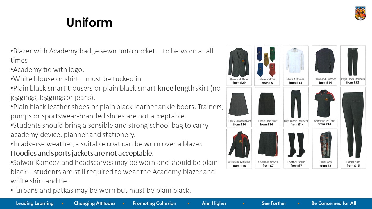 Academy Uniform - Shireland Collegiate Academy